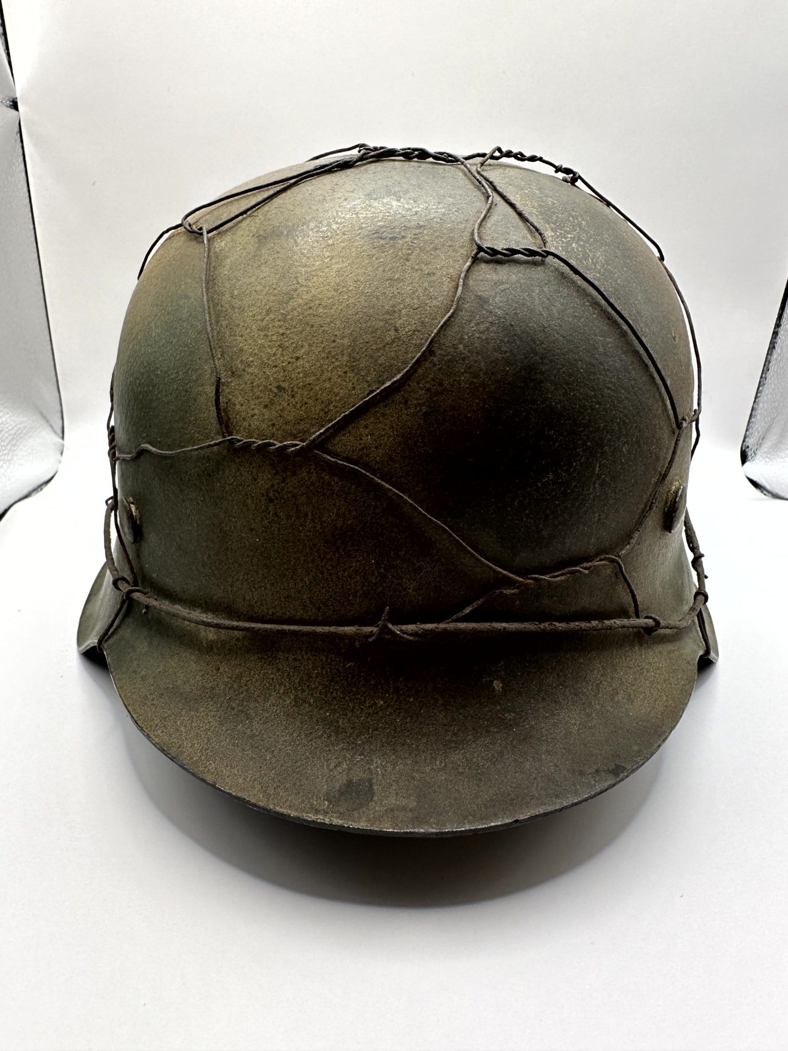 WWII M42 Normandy Camo Helmet with Wire - Timeless History