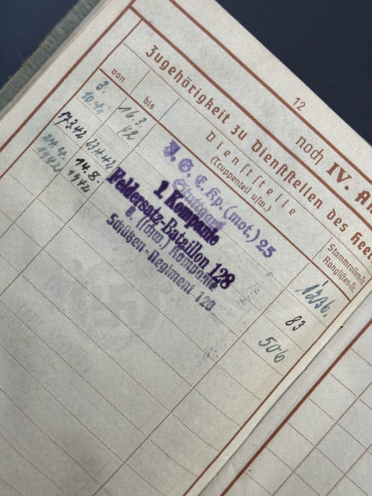 German WWII Wehrpass – Named to Robert Binder (Killed in Action ...