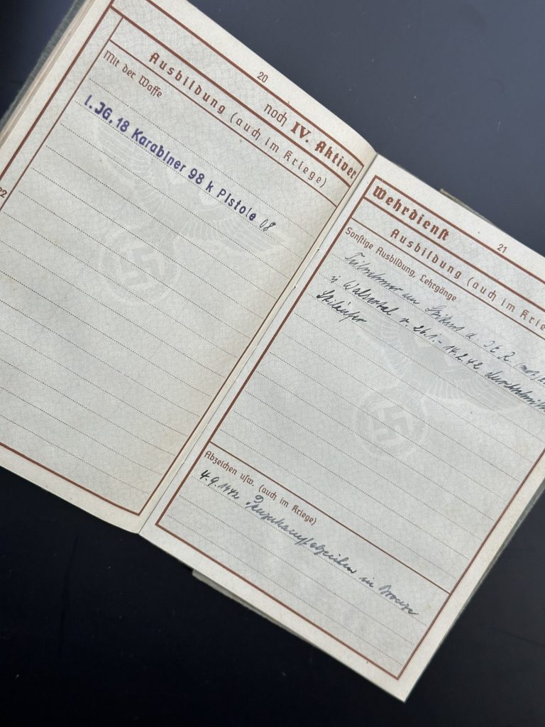 German WWII Wehrpass – Named to Robert Binder (Killed in Action ...